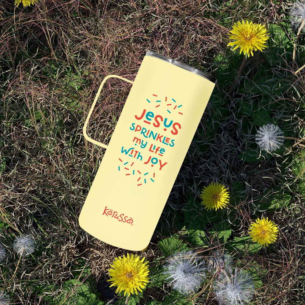 Home Kerusso 22 oz Stainless Steel Mug With Handle Jesus Sprinkles